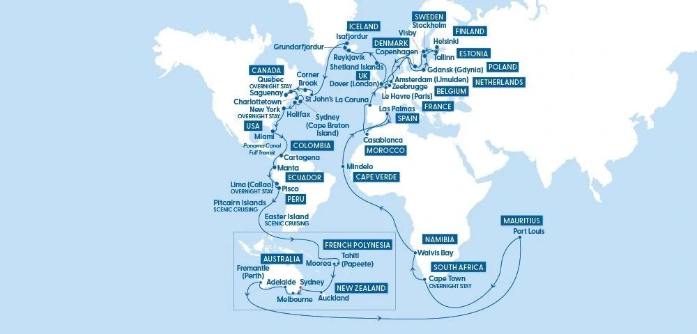 Crown Princess 2026 World Cruise | 114 Nights from Sydney
