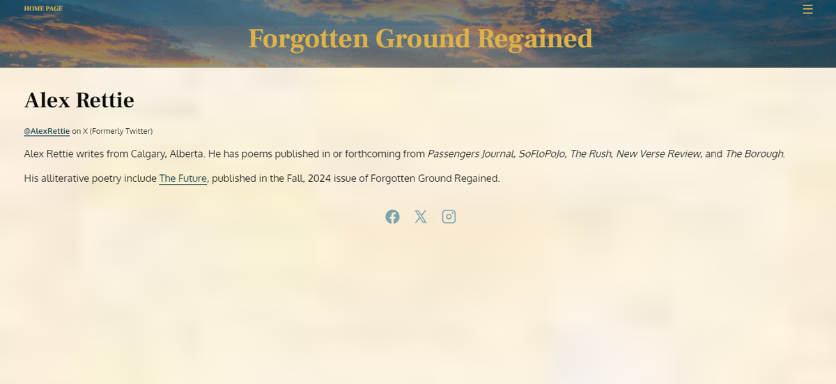 Alex Rettie: Alliterative Poet