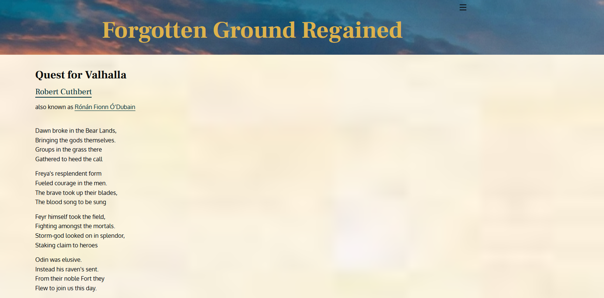 Quest for Valhalla: An Alliterative Dream Poem by Robert Cuthbert ...